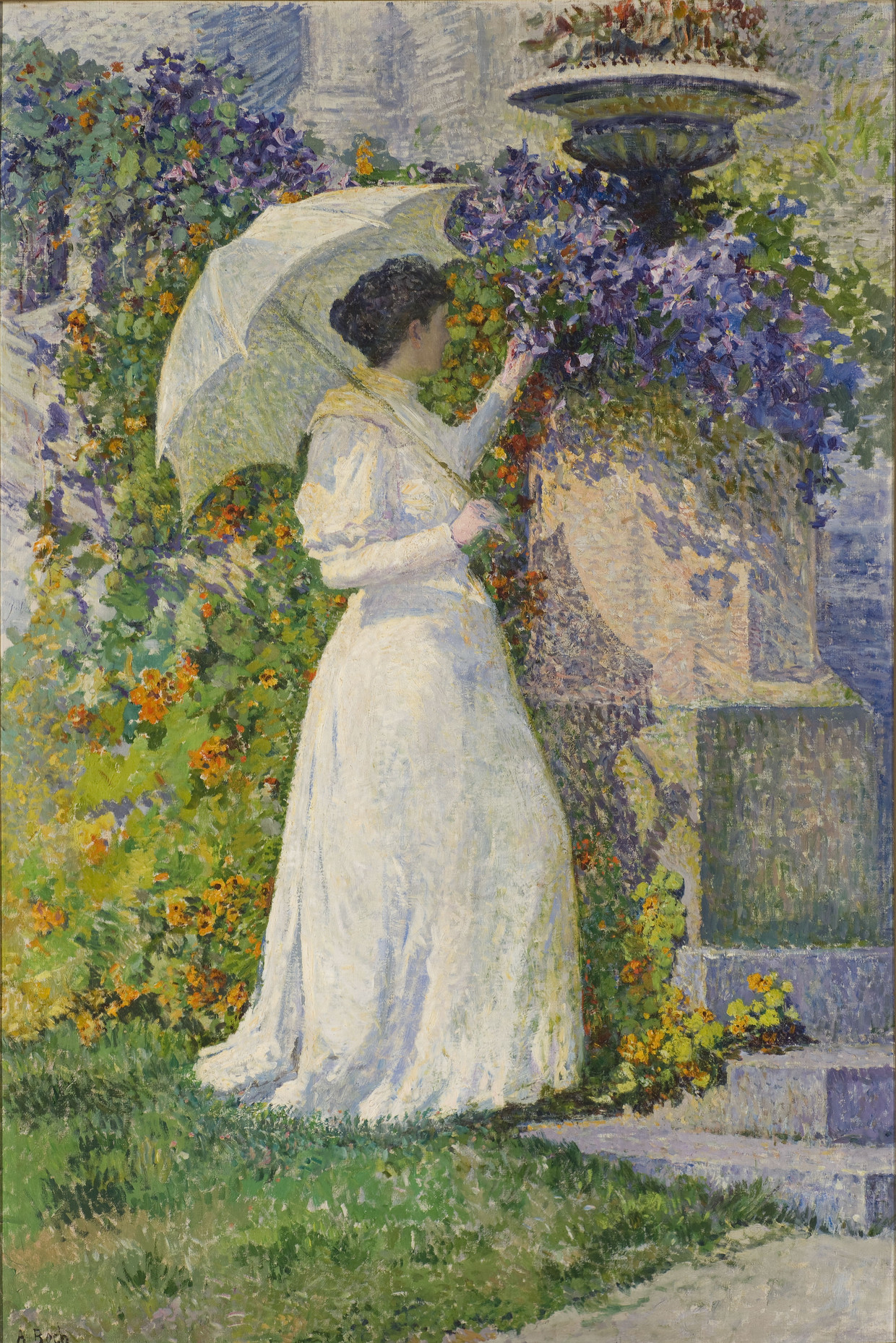 Anna Boch (1848-1936), die als enige tijdens zijn leven een schilderij ...