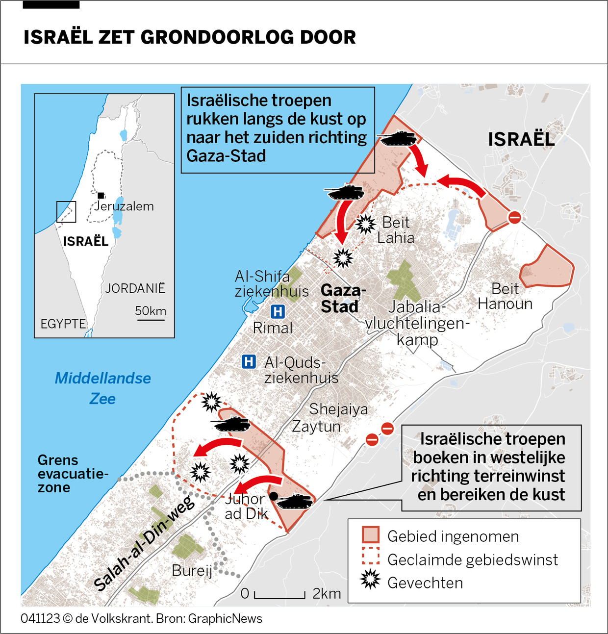 Gaza-Stad is omsingeld, maar Israël wil onder geen beding zelf de ...