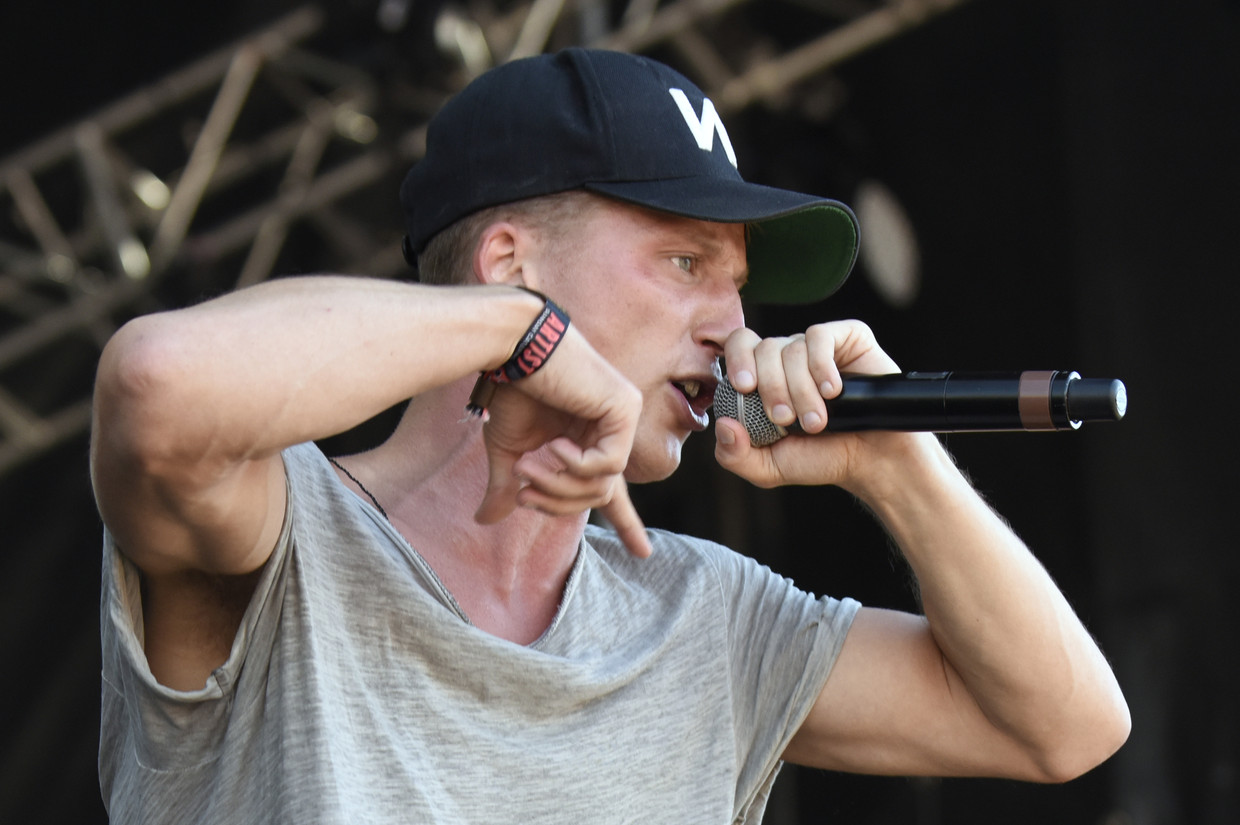 Christelijke rapper Nathan Feuerstein, dinsdagavond in Amsterdam, is ...