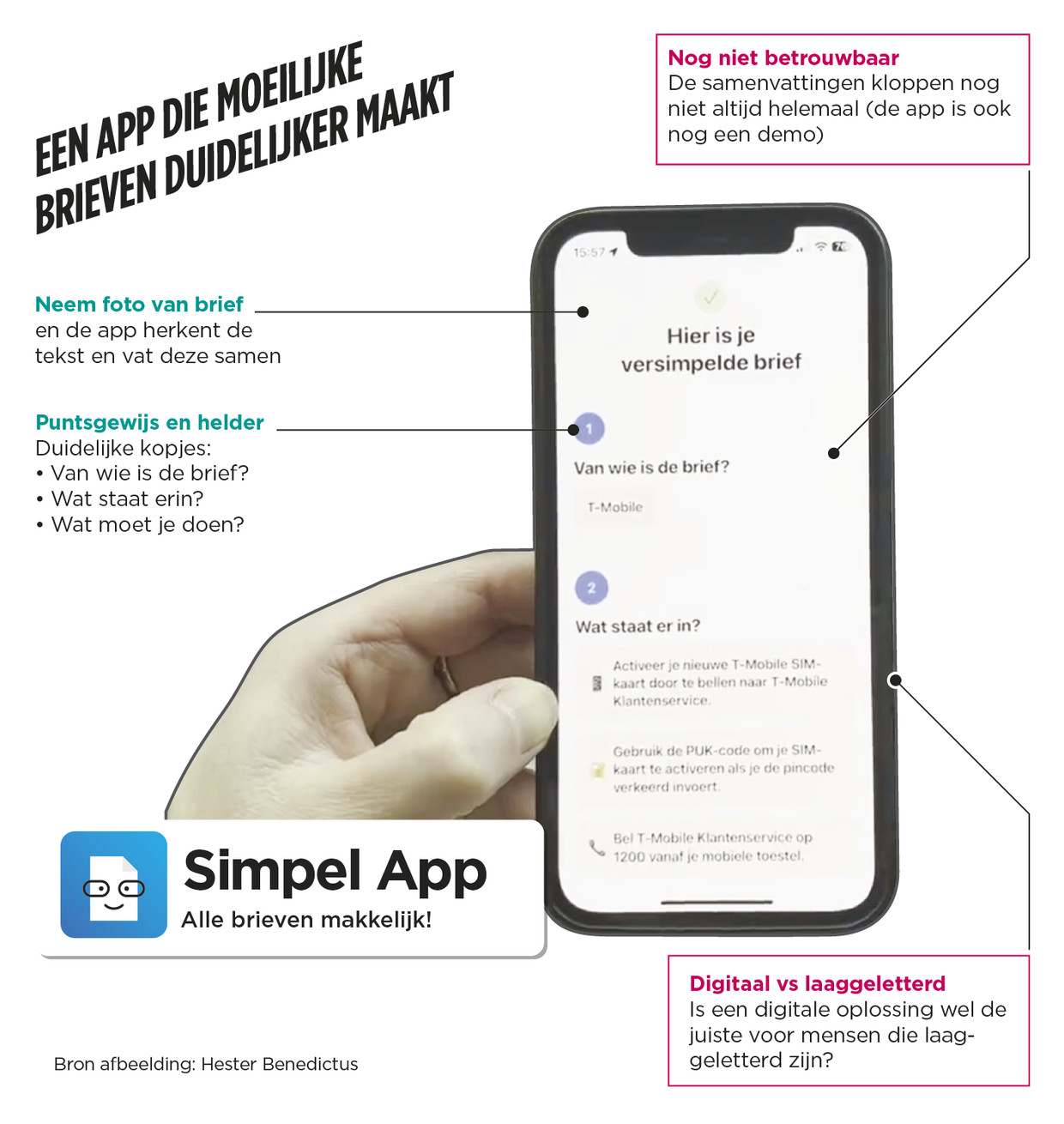 App vereenvoudigt moeilijke brieven voor laaggeletterden (die moeite ...