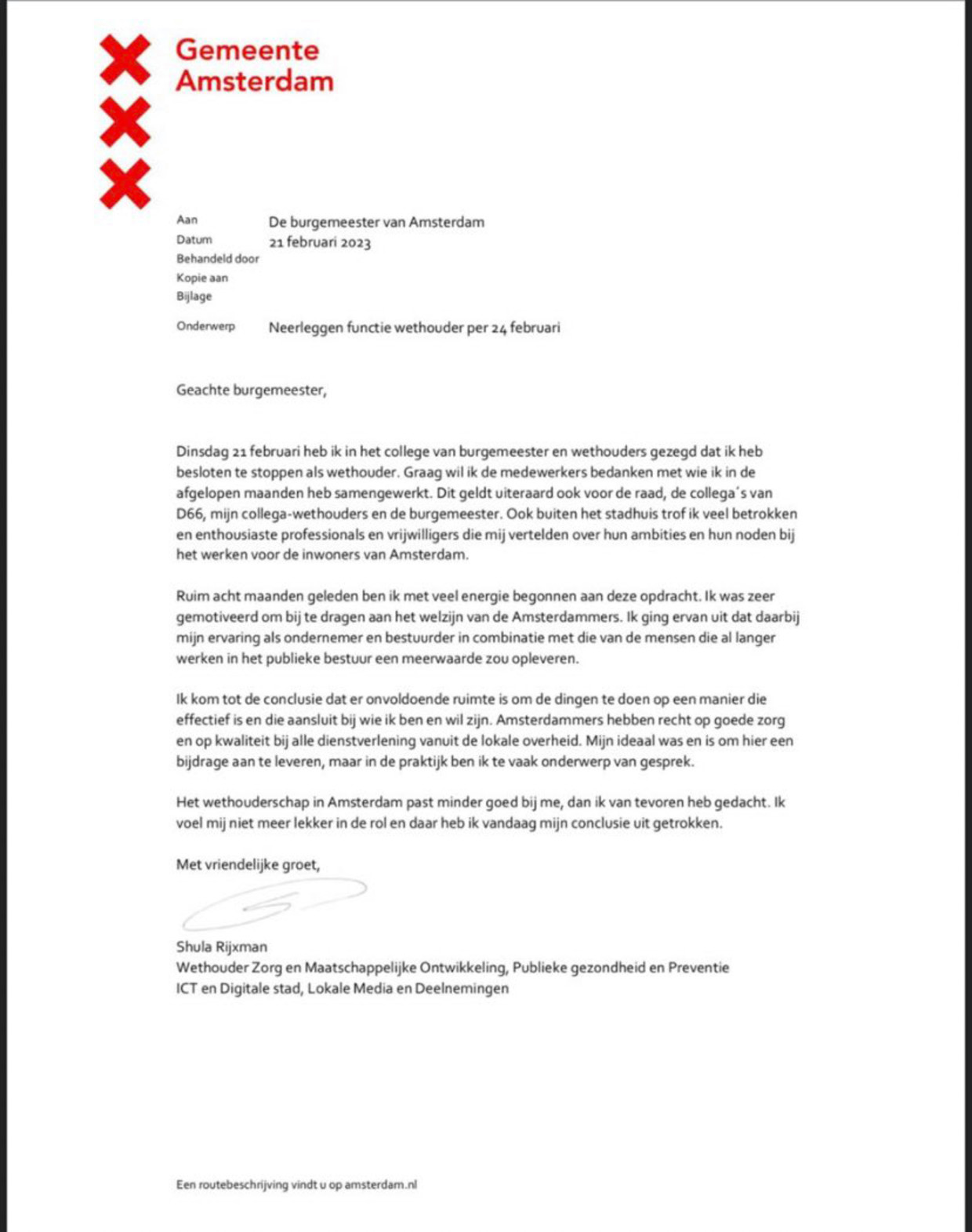 Oud-NPO-baas Shula Rijxman (D66) stapt na acht maanden al op als wethouder in Amsterdam